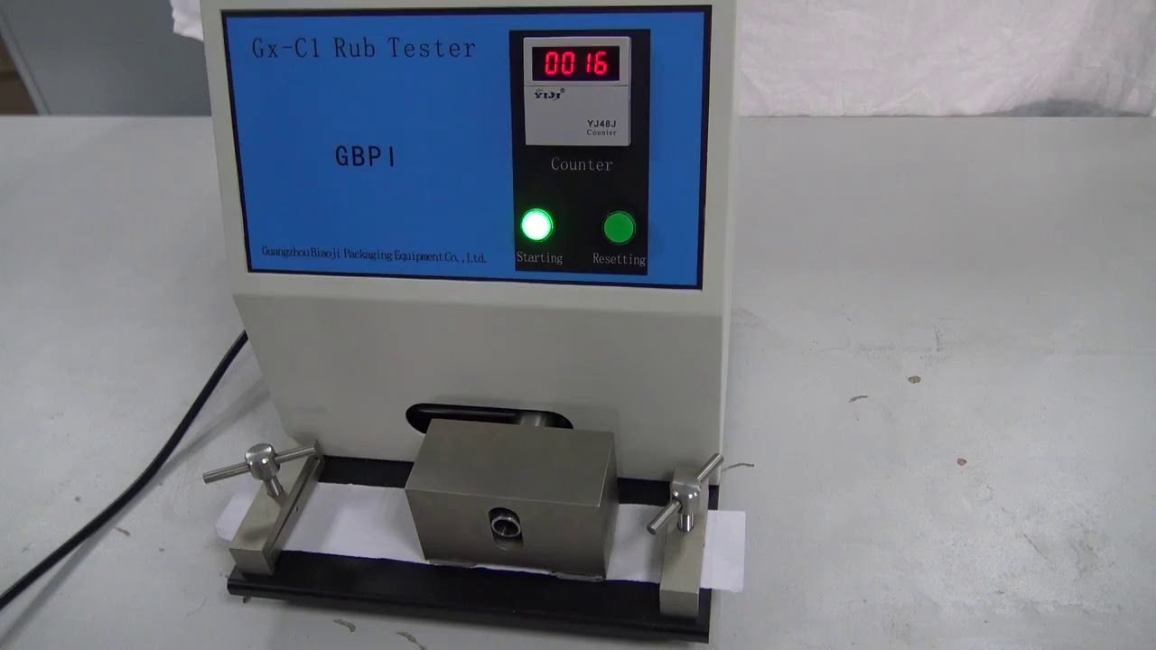 Ink Rub Tester - ASTM D5264 - YouTube