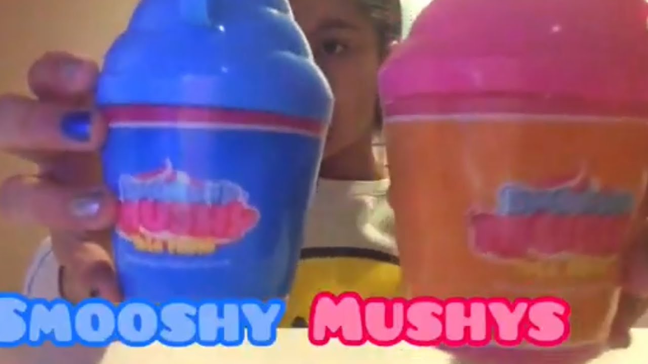 Smooshy mushy reveal pink and blue - YouTube