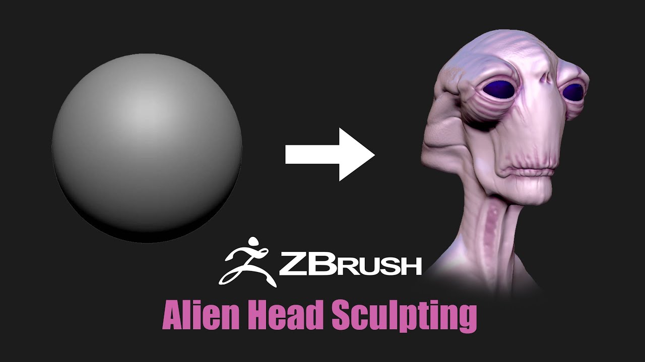 ZBrush Sculpting - Alien Head - YouTube