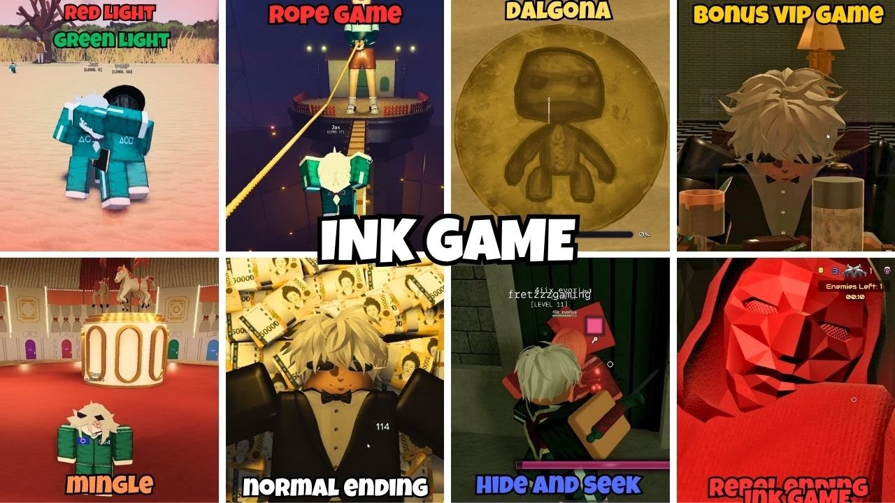 INK GAME(New Jump Rope game update)All New Games and New Endings ...