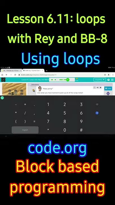Loops with Rey and BB-8 Lesson 6.11 | code.org Tutorial with Answers ...