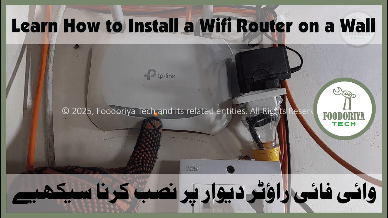 How to install Wifi Router on Wall - Tutorial by Foodoriya - YouTube
