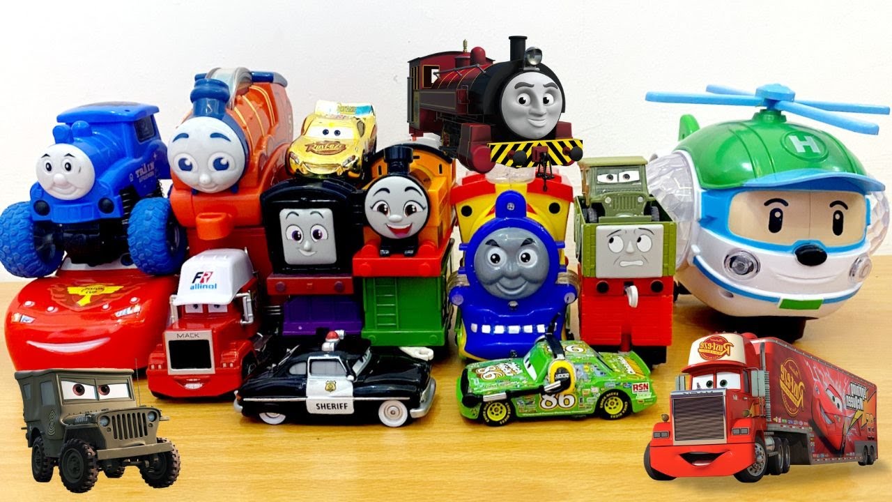 Lightning McQueen, Thomas and Friend, Trains and cars Toy, Helly Poli ...