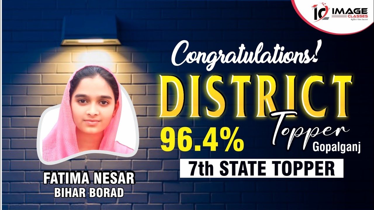Fatima Nesar | 96.4% | 10th Board | District Topper | 7th State Topper ...