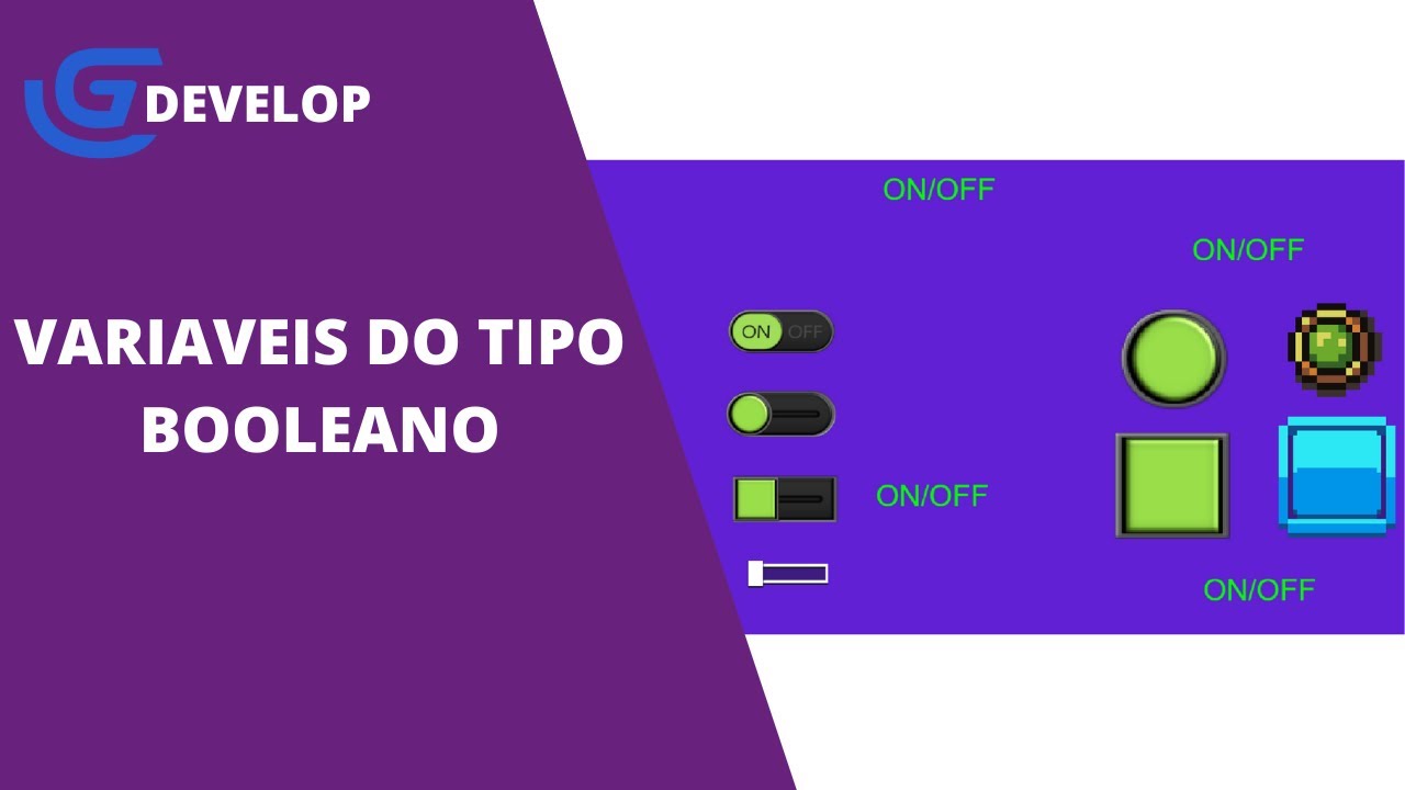 GDevelop 2024 - Variaveis do tipo boleano - YouTube