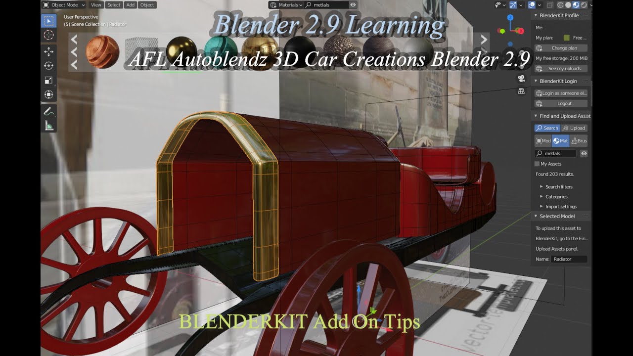 Blender 2.9 Tutorial on the BLENDERKIT Add On - YouTube