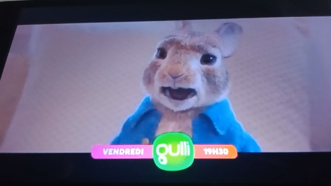 Gulli (France) 2024: Boy Girl Dog Cat Mouse Cheese Bumper/Peter Rabbit ...