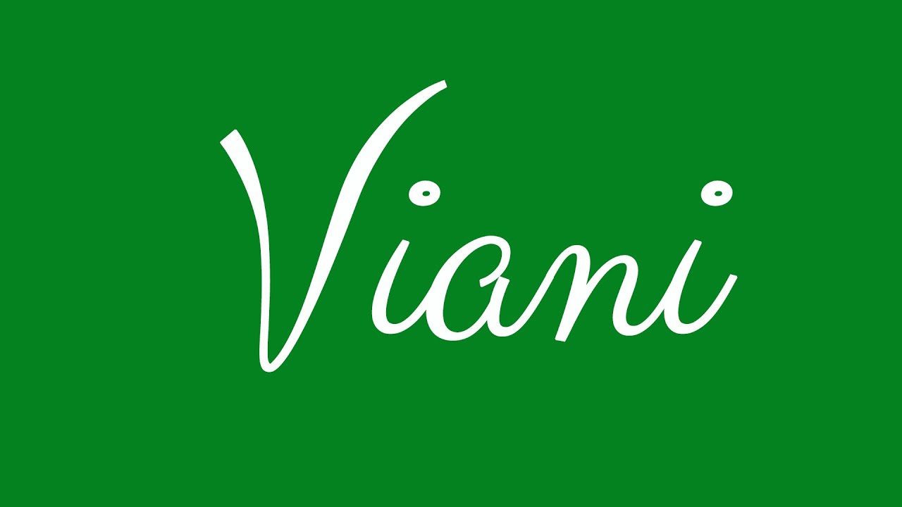 Learn how to Write the Name Viani Signature Style in Cursive Writing ...