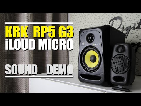 iLoud Micro Monitor vs KRK Rokit 5 RP5G3 (Classic 5)  ||  Sound Demo w/ Bass Test