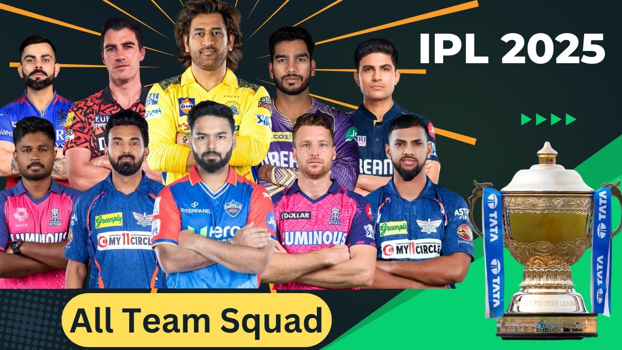 IPL 2025 - All Team Final Squad | IPL 2025 Team Players List | CSK,RCB ...