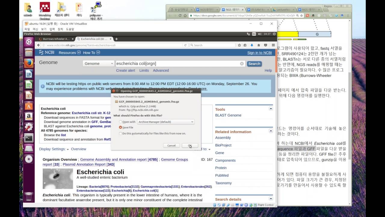 NGS데이터분석 제5강 파트1 - BWA mapping - YouTube