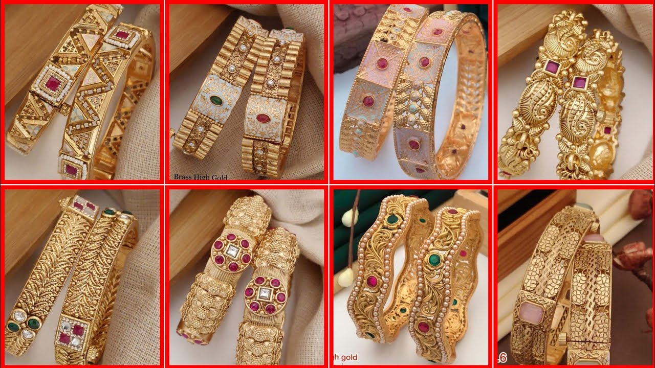 Auspicious Adornment: Captivating Golden Churiyan Bangles for Your Big ...