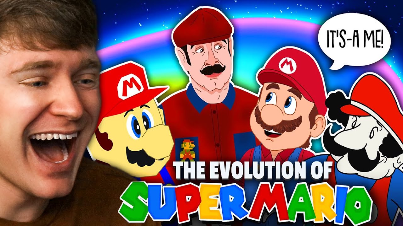 Reacting to the EVOLUTION of SUPER MARIO! (Animated) - YouTube