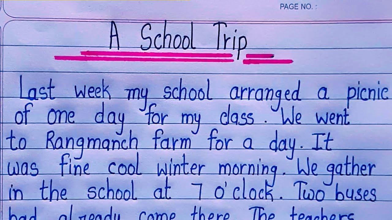 A School trip essay | My School trip to Rangmanch farm essay in english ...
