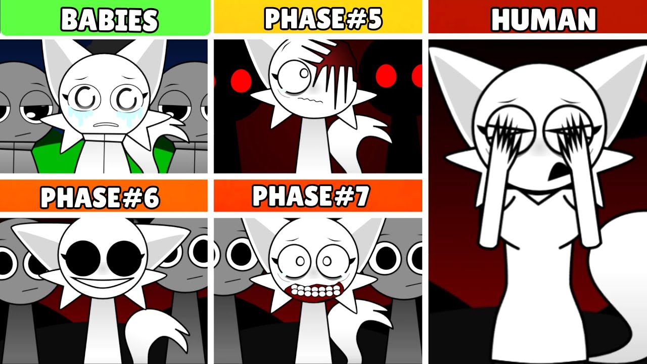 Incredibox Sprunki Swapped Babies Vs Human Vs Phase 5 Vs 6 Vs 7 - YouTube