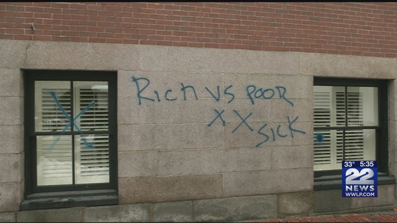 Graffiti found on and around the Massachusetts State House - YouTube
