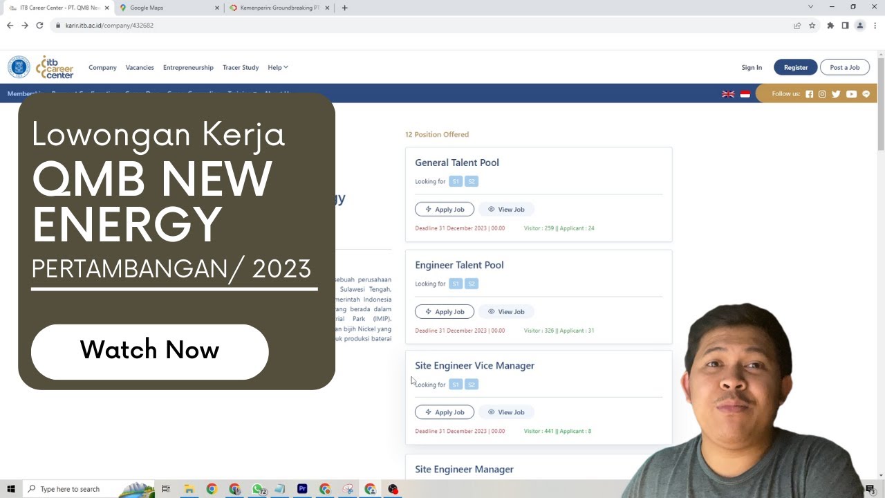 Lowongan Pekerjaan Pertambangan, PT. QMB New Energy Materials ...