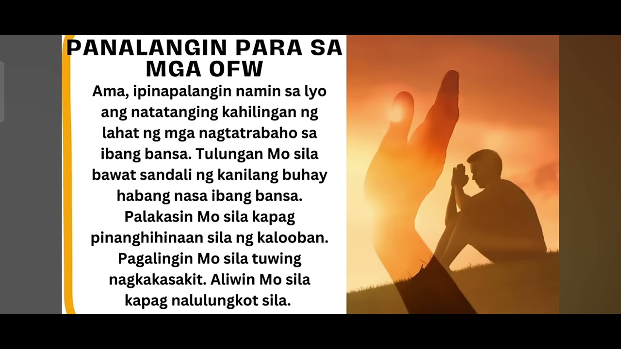 Prayers para sa lahat ng may Sakit at sa mga OFW #sunday #sundayservice ...