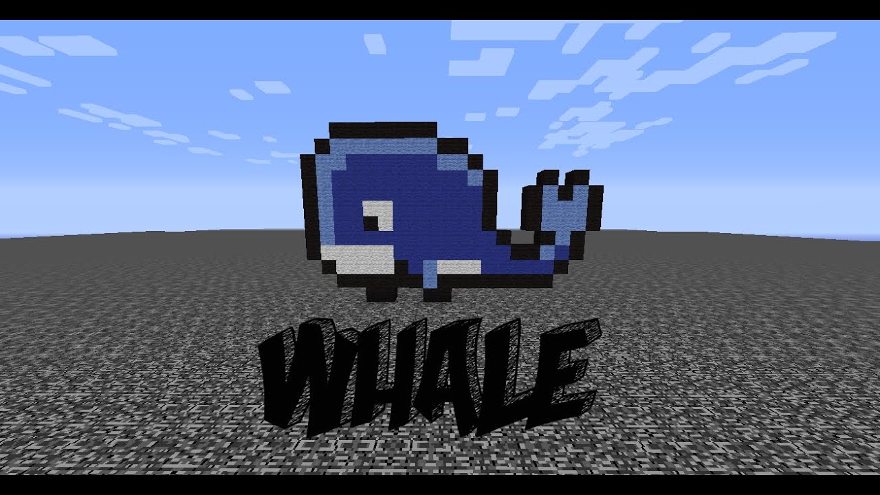 Minecraft Pixel Art | Whale | .#1 - YouTube