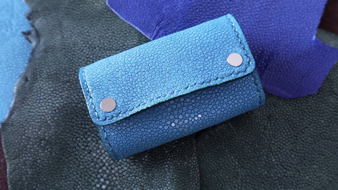 【Leather Craft】Key case DIY - YouTube