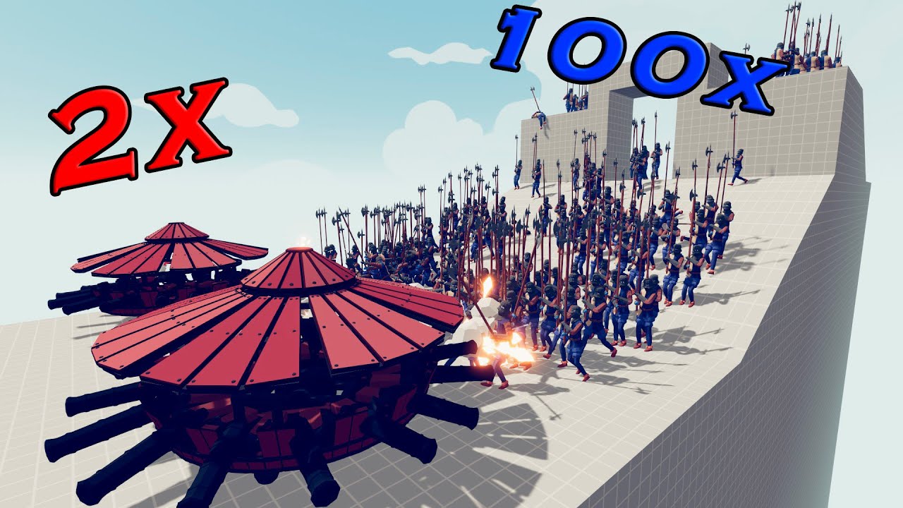 2x DA VINCI TANK ATTACK THE TOWER WITH 100x UNITS! - Totally Accurate ...