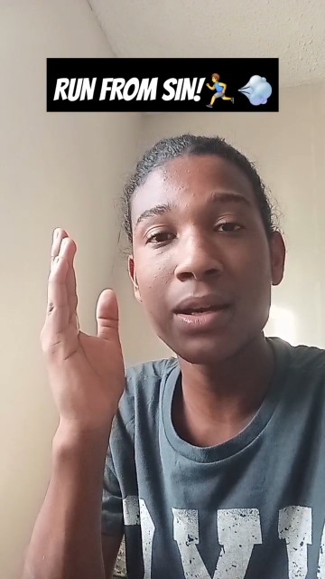 RUN AWAY FROM SIN! ️🏃‍♂️💨🔥🙏🏽 (Day 25/100 Encouraging message) #shorts # ...