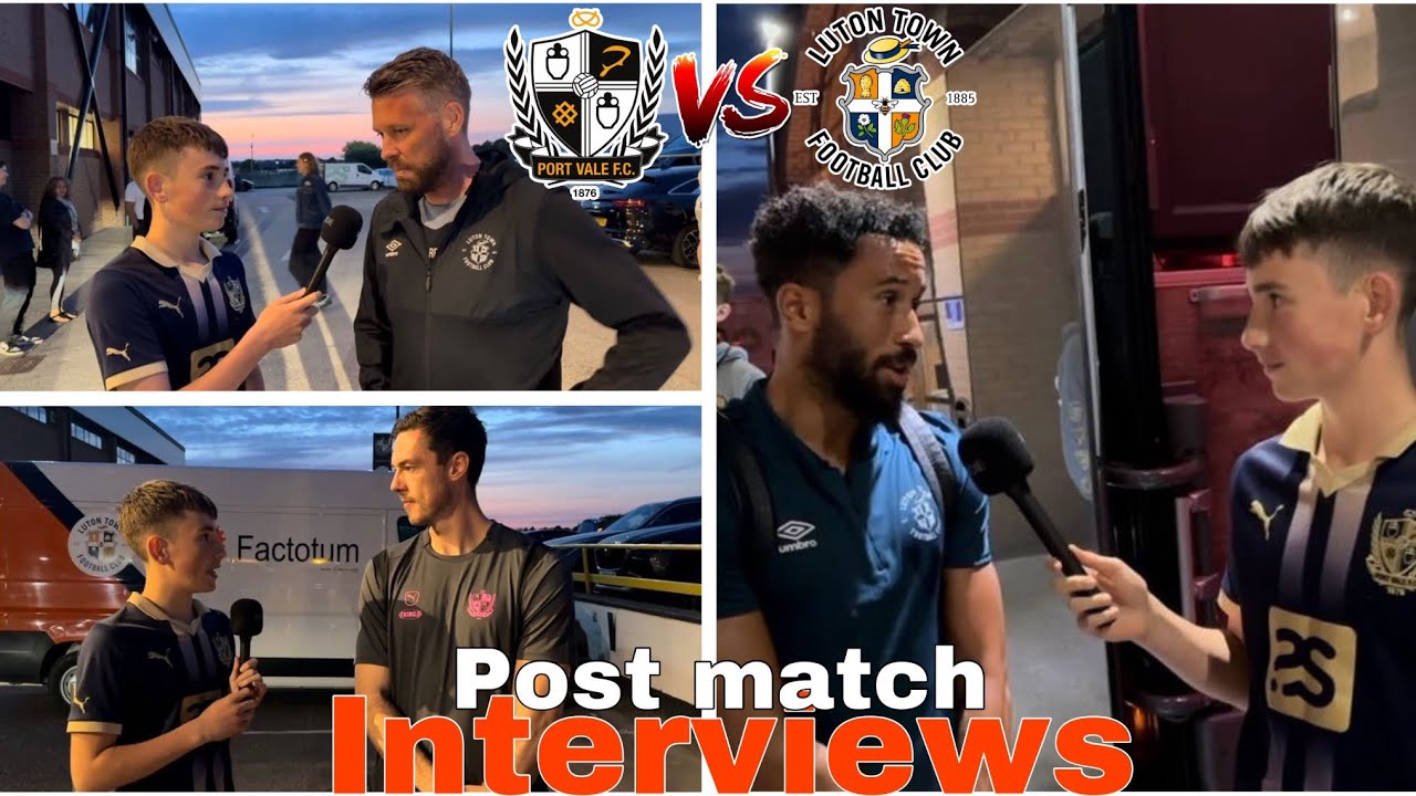 Post match interview after Port Vales pre-season game vs Luton | Dave ...