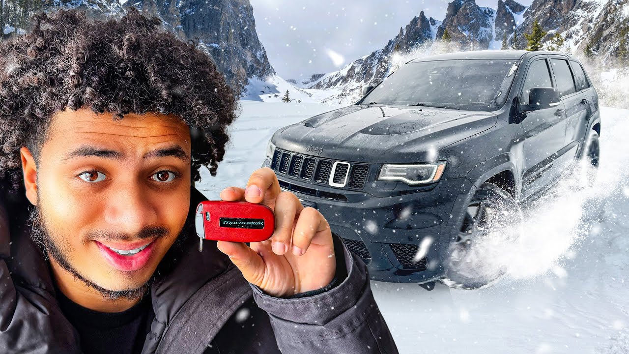 FIRST TIME SLIDING MY TRACKHAWK IN SNOW... - YouTube