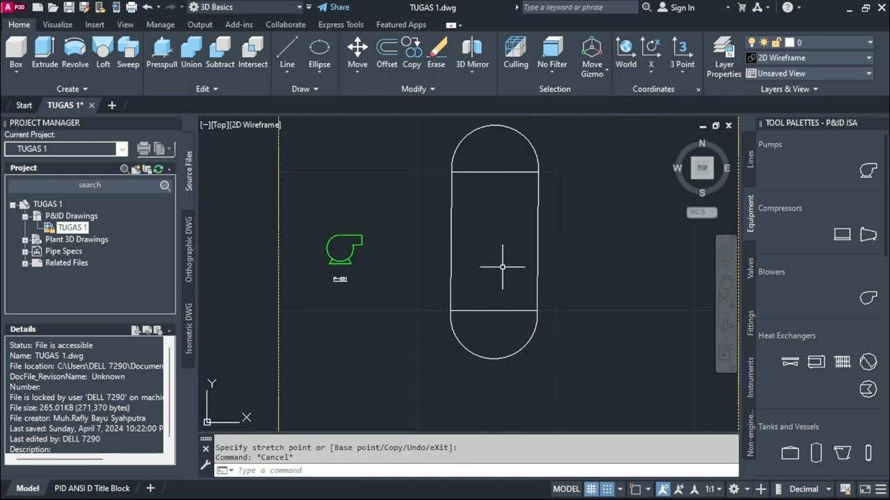 Cara membuat sketsa dan convert to P&ID (AutoCAD Plant 3D) - YouTube