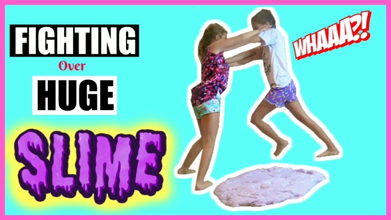 FIGHTING OVER A HUGE SLIME #53 - YouTube