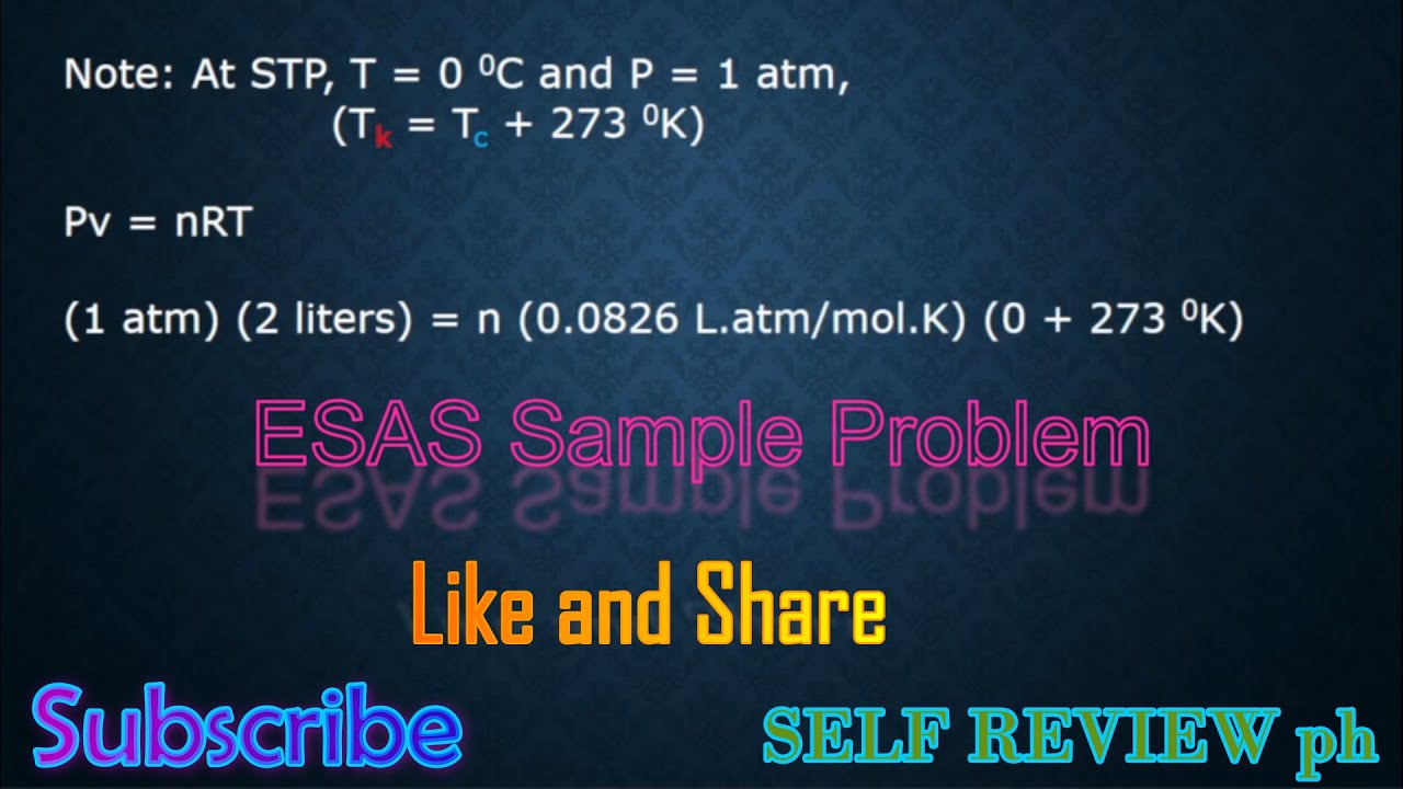 ESAS Sample Problem - YouTube