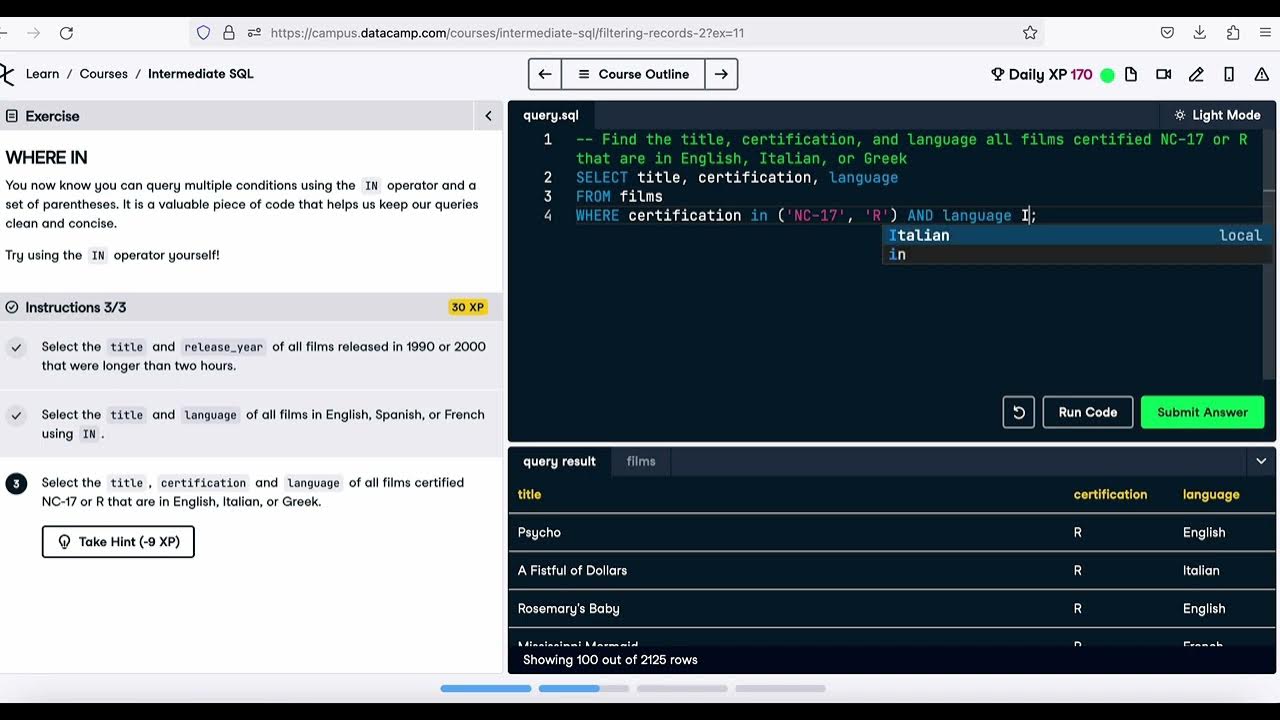 Practicing Intermediate SQL - LESSON 2 - YouTube