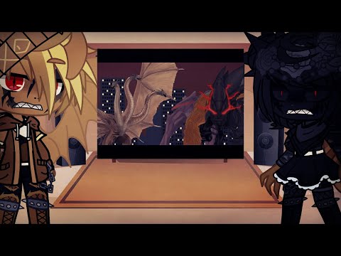 Gacha Club: King Ghidorah and Mutos react to King Ghodrah vs Mutos and Muto Prime by gojiraMania