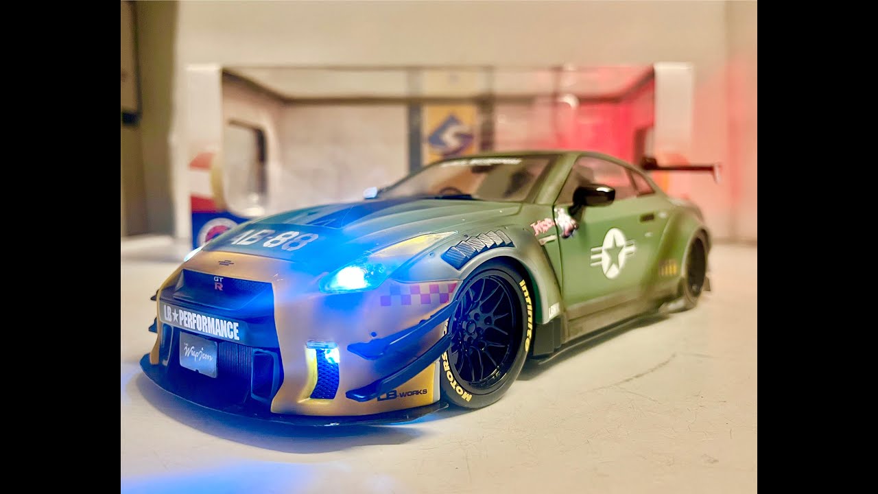 2022 NISSAN GT-R (R35) RHD LIBERTY WALK 2.0 ARMY FIGHTER Green Tuning ...