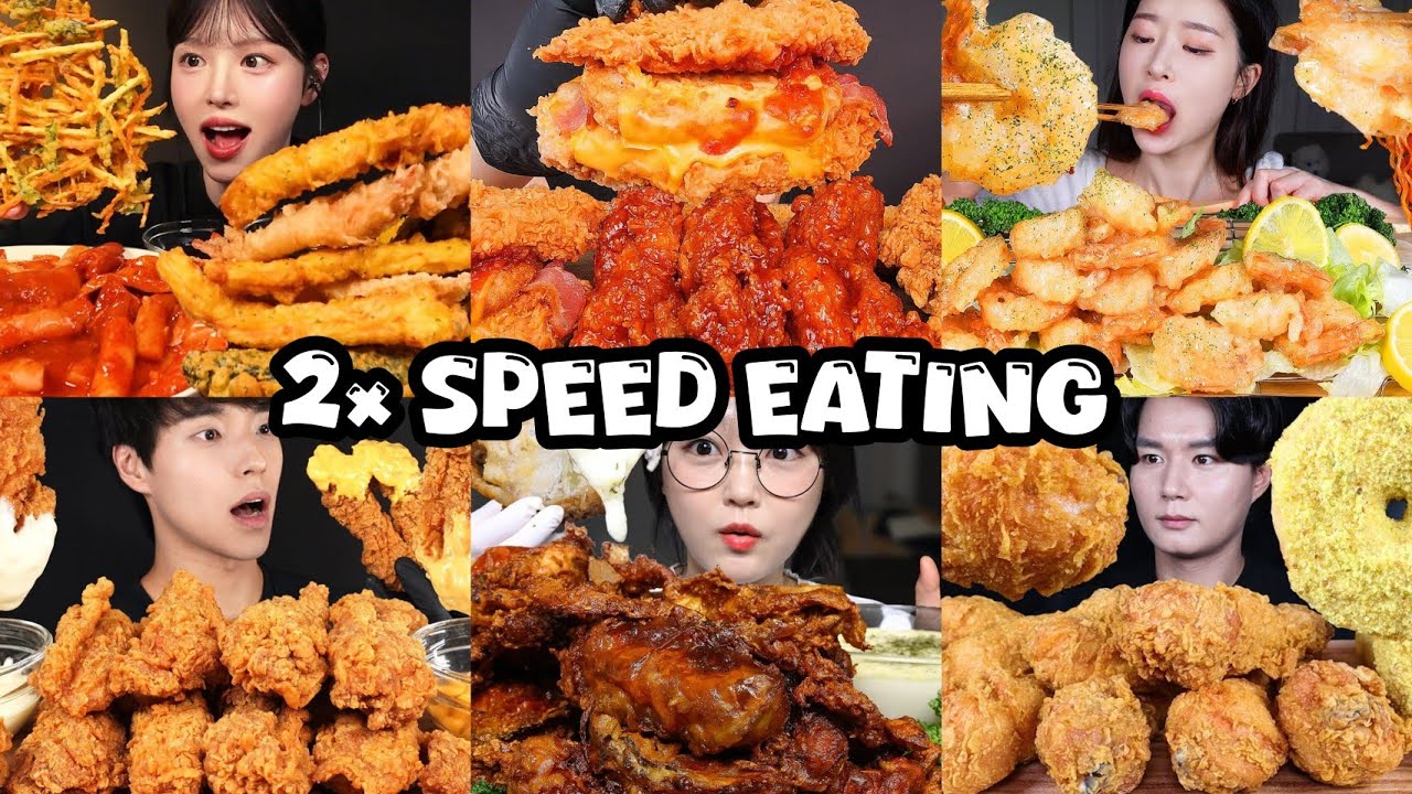 2× SPEED EATING SOUND | BEST COMPILATION | ASMR MUKBANG | SPEED MUKBANG ...