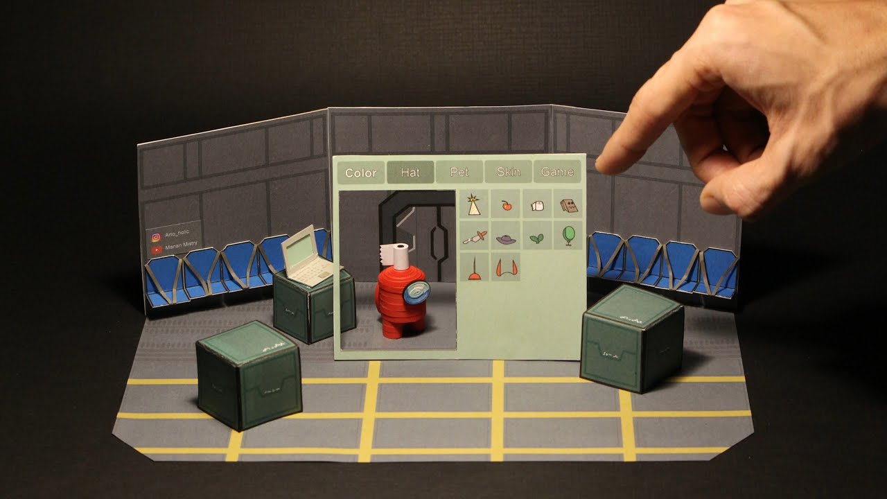 Among Us /Stop Motion Animation /3D Quilling /Artoholic - YouTube