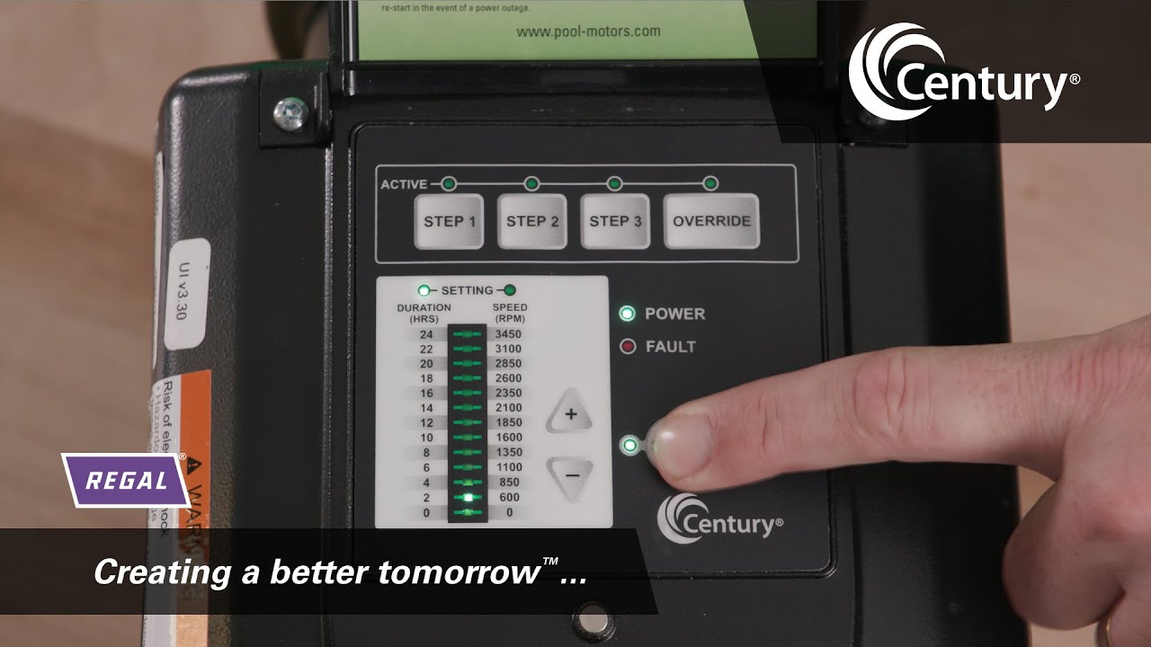 Using the Onboard Keypad and Integrated Clock to run the VGreen® motor ...
