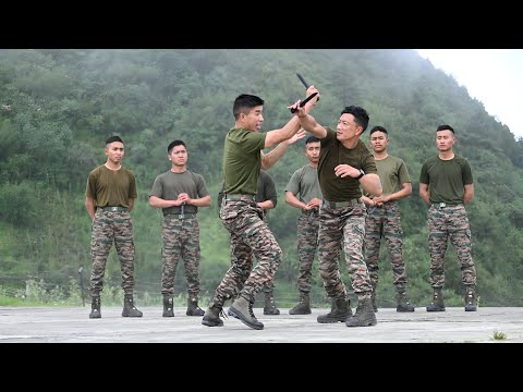 Jawans Training in Army Martial Arts Routine (AMAR)