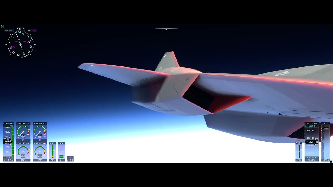 Going Hypersonic MACH 10+ in the DarkStar Scramjet. Microsoft Flight ...