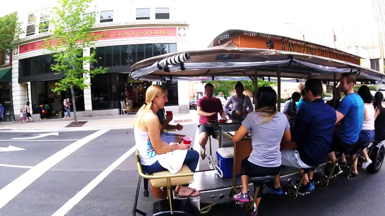 The Pubcycle in Downtown Asheville - YouTube