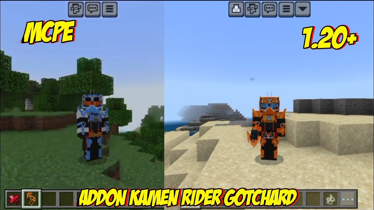 Showcase Addon Kamen Rider Gotchard MCPE Minecraft Indonesia - YouTube