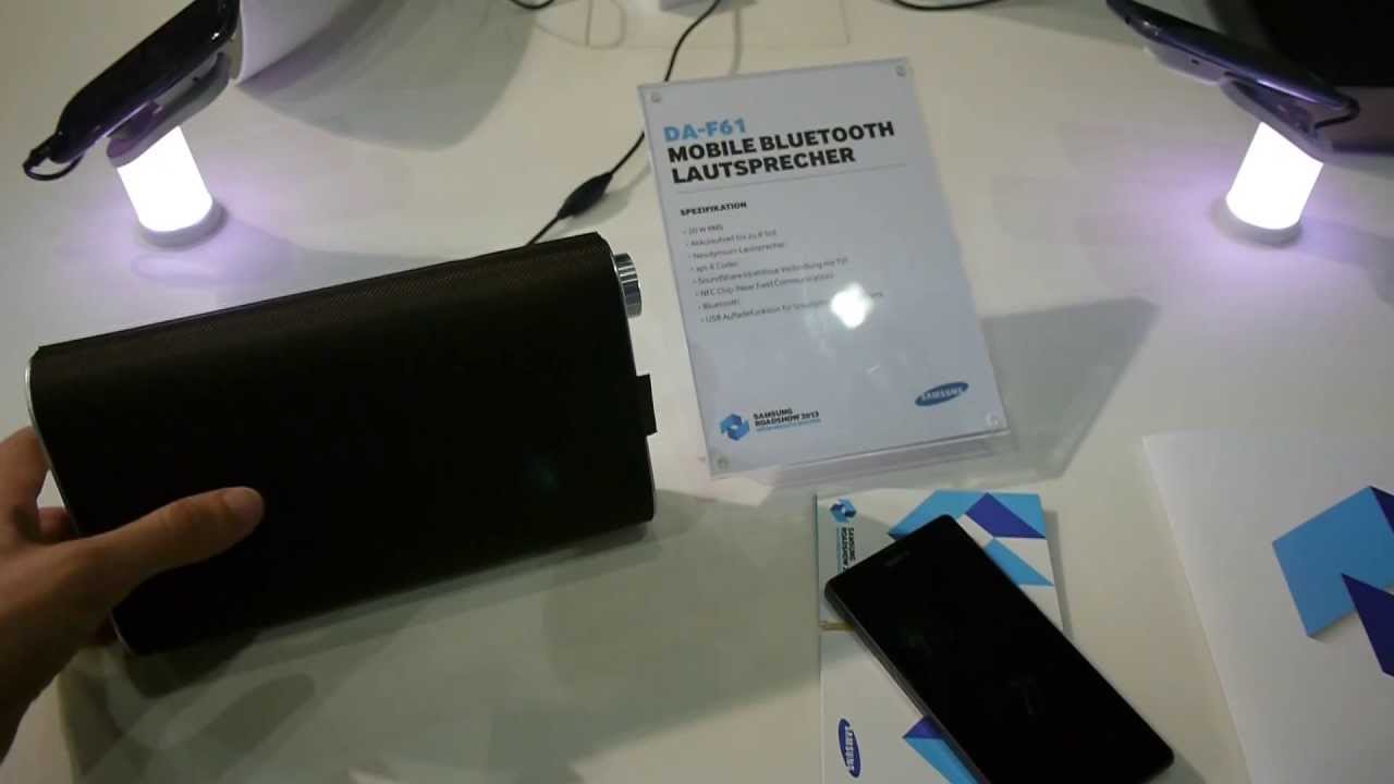 Samsung DA-F61 Bluetooth Speaker Hands On - YouTube