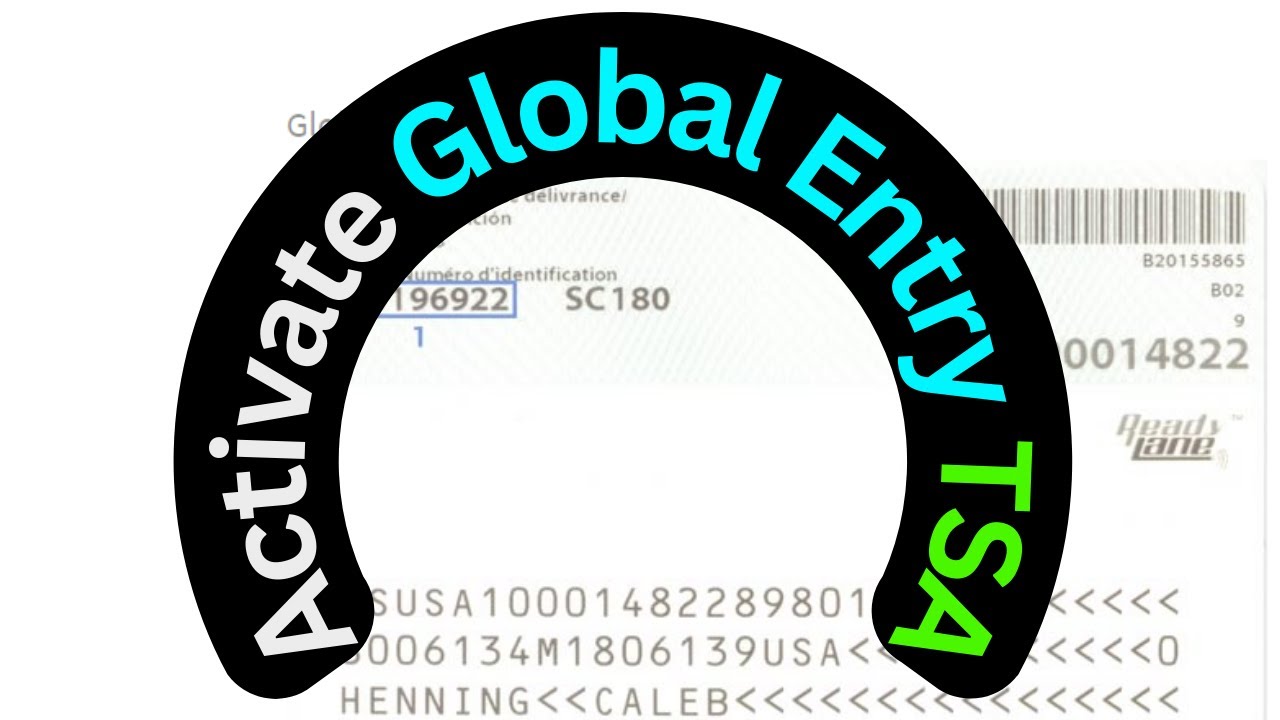 How to Activate Your Global Entry Card or TSA PreCheck Card - YouTube