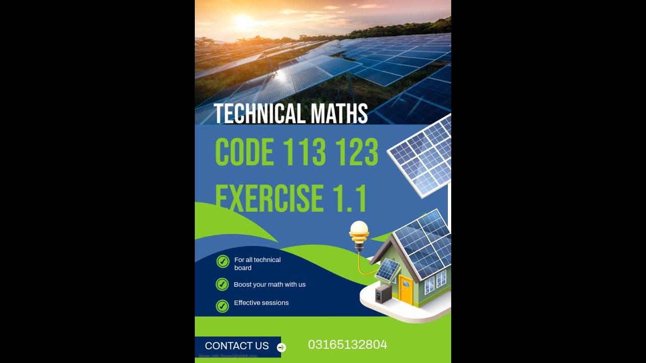 math A || D.A.E || Civil electrical ( code 113 123) exercise 1.1 all ...