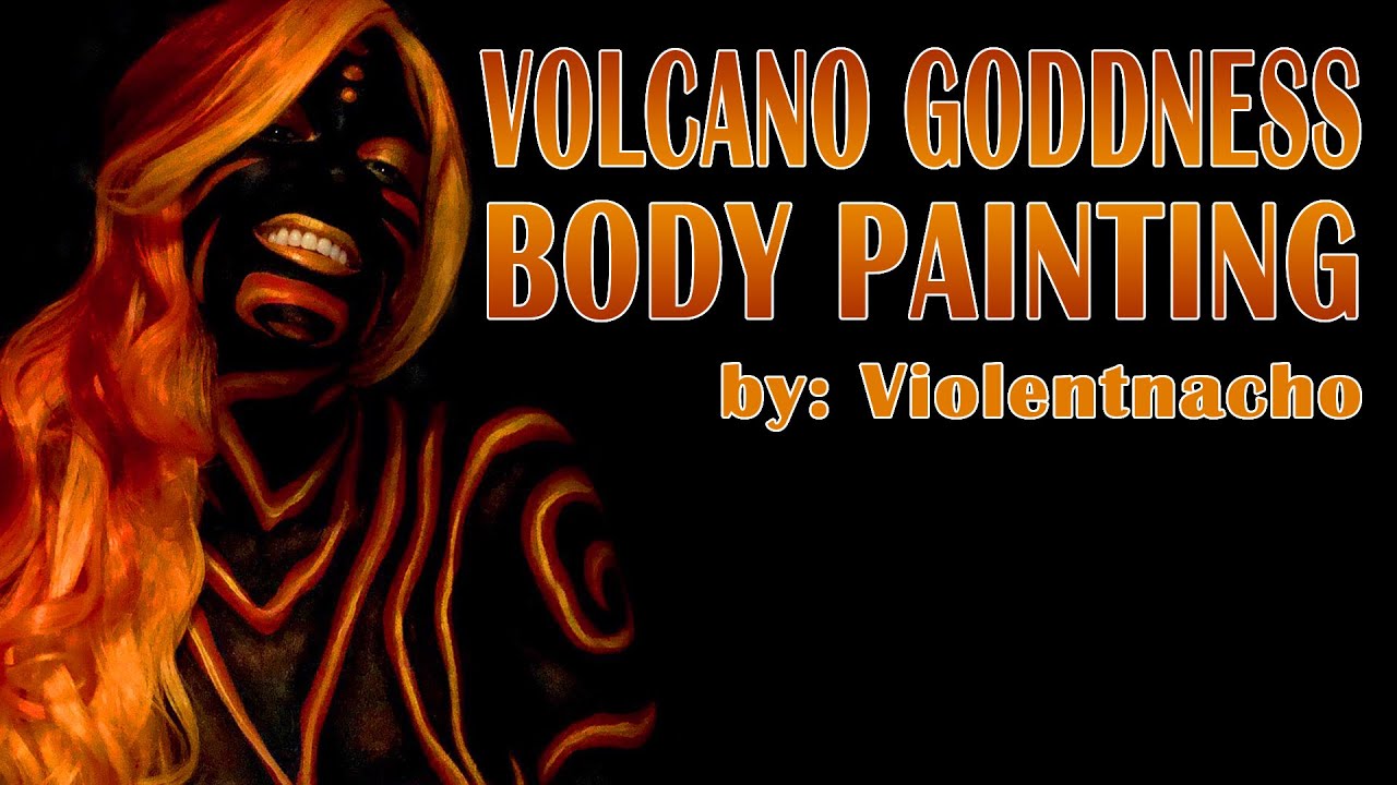 Volcano Goddess Cosplay Bodypaint live on Twitch - YouTube