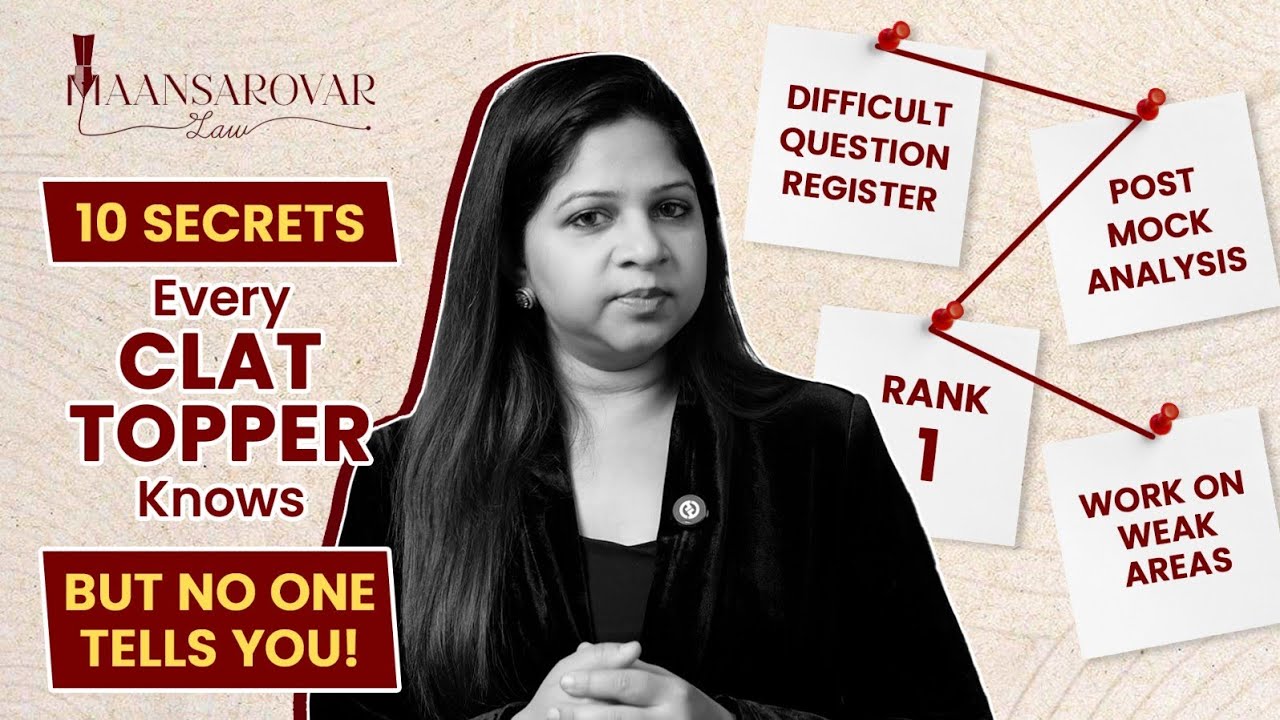 10 secrets every CLAT topper knows (But Nobody Tells you) - YouTube