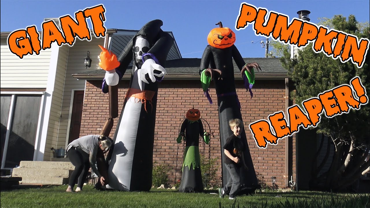 Unboxing Clearance Halloween 12 Foot Pumpkin Reaper Inflatable from ...
