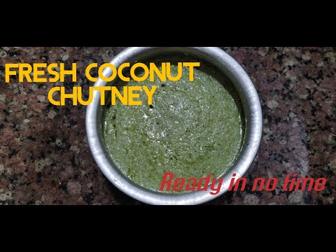 Fresh coconut chutney/ Khobra chutney - YouTube