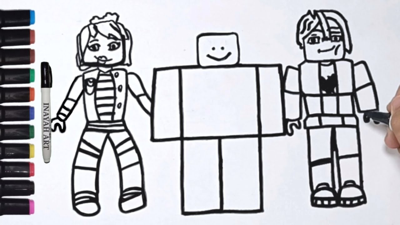 Cara mudah menggambar magic dan mewarnai karakter avatar Roblox - YouTube