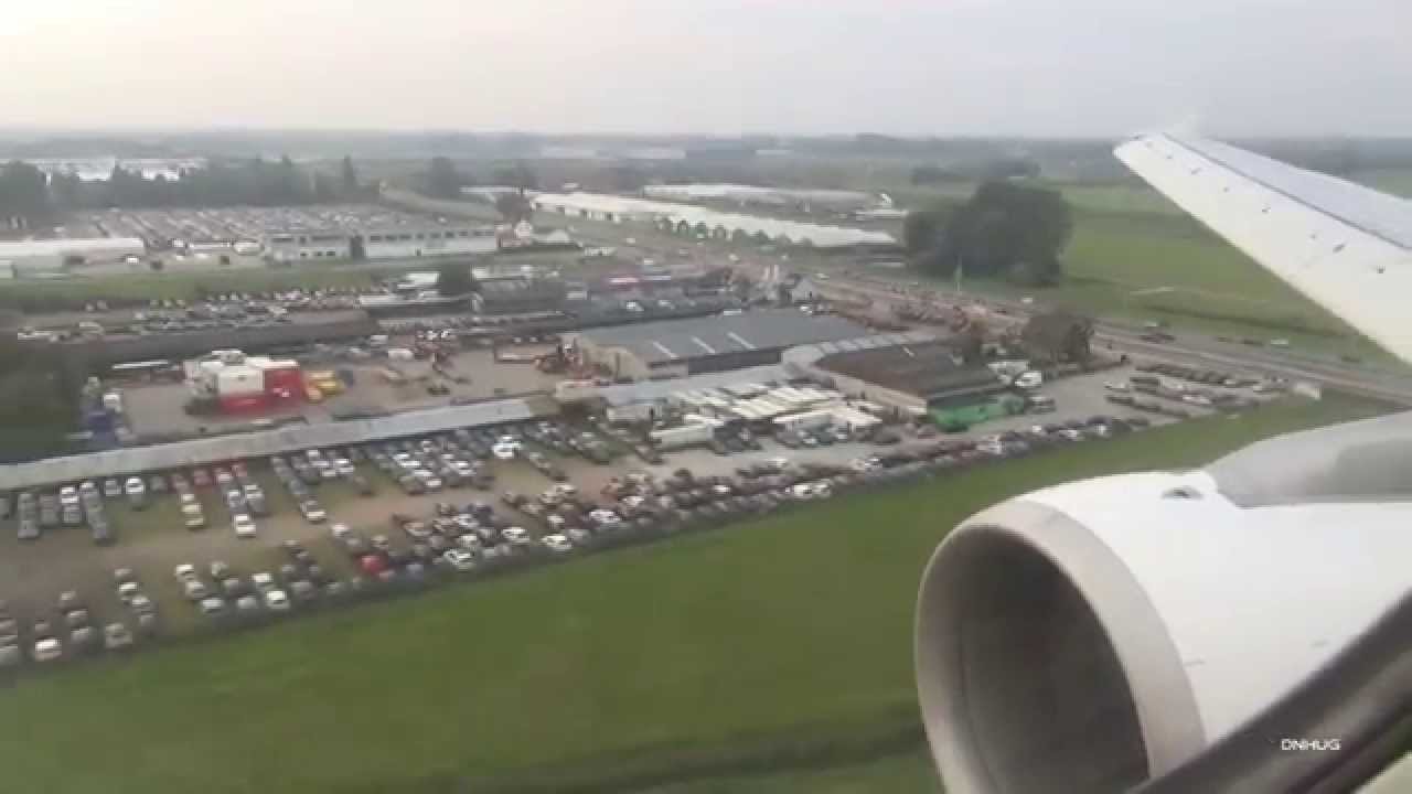 Amsterdam EHAM A320 Wingview Landing Runway 06 - YouTube